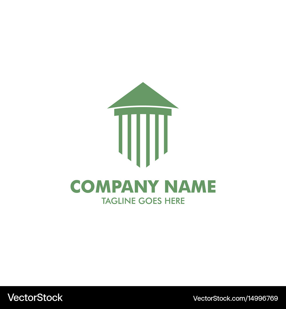 Unique attorney and law logo template Royalty Free Vector