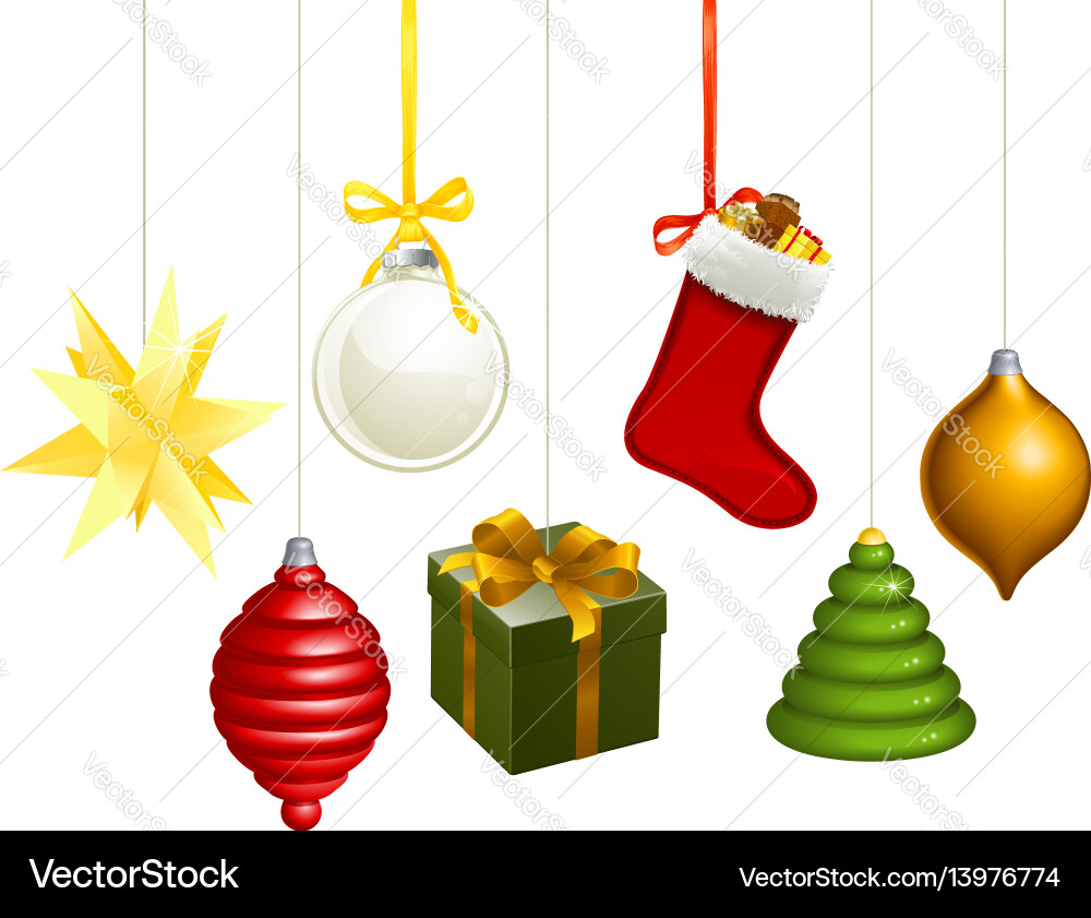 Christmas decorations Royalty Free Vector Image