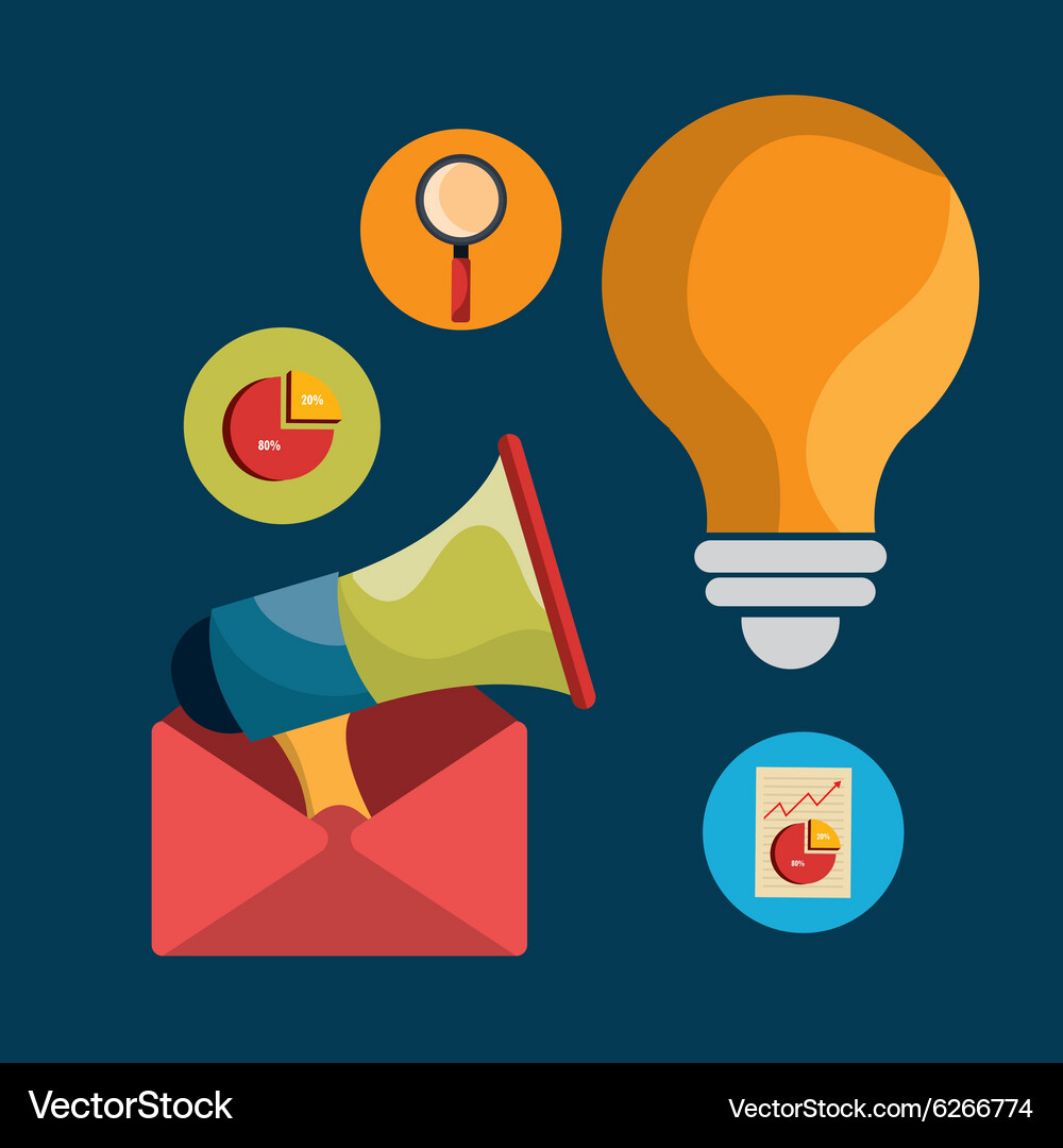 Digital marketing design Royalty Free Vector Image