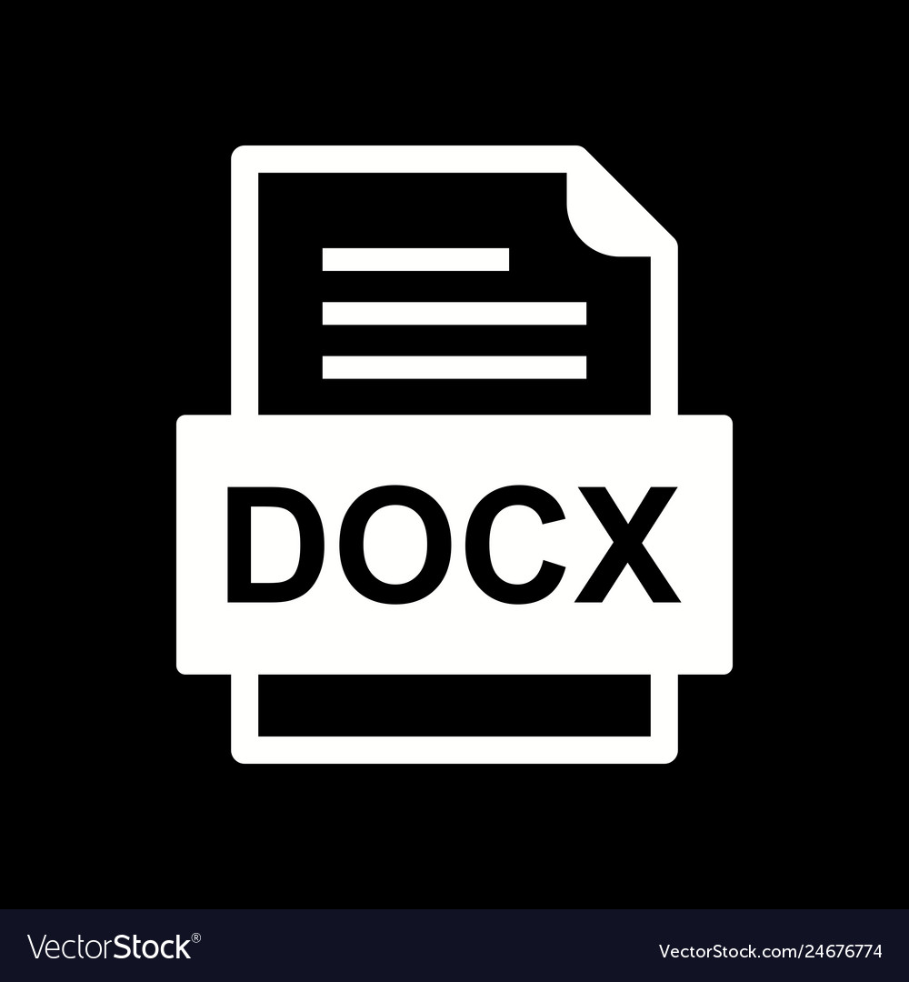 Docx file document icon Royalty Free Vector Image