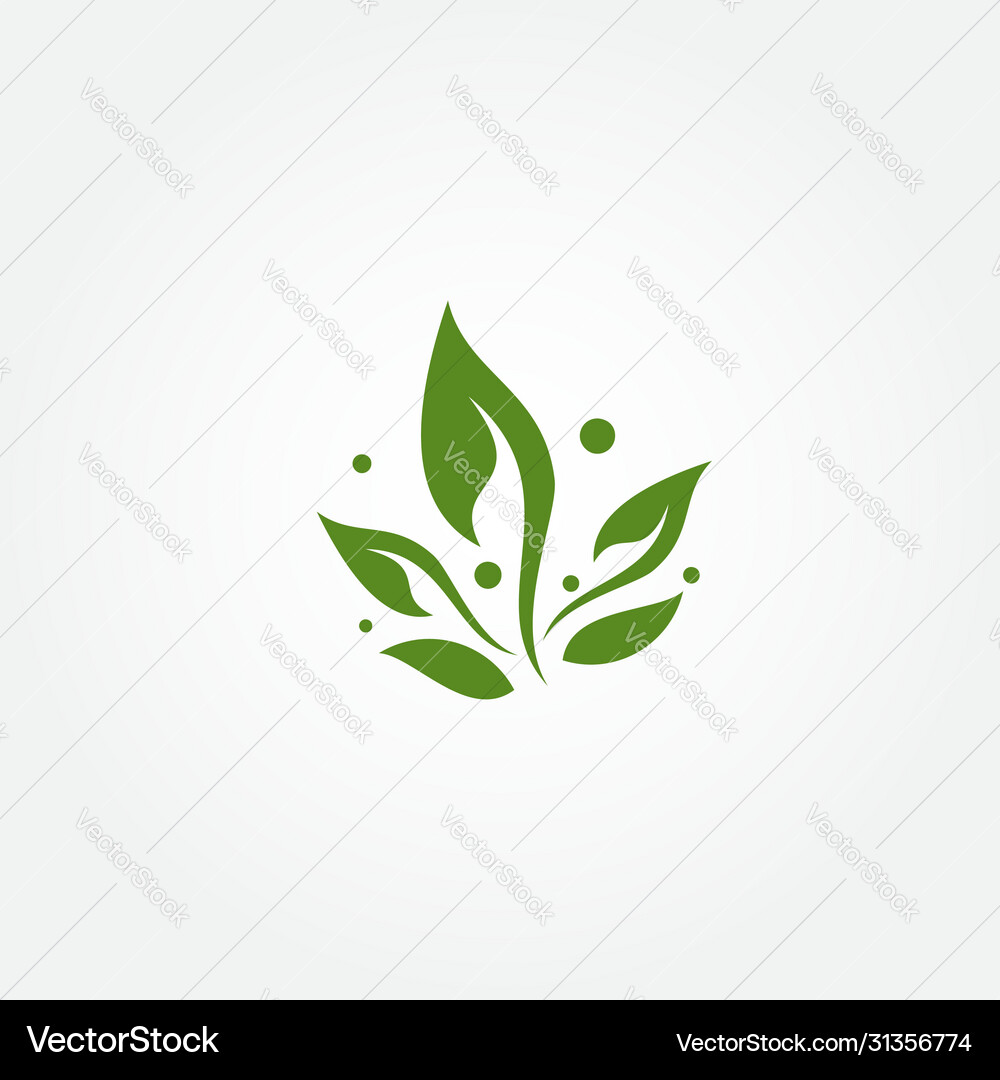 Leaf logo brand for company Royalty Free Vector Image