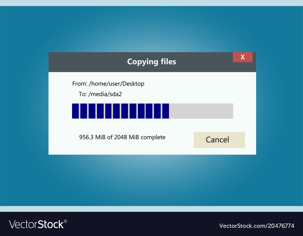 Progress bar file copying Royalty Free Vector Image Progress bar file copying Royalty Free Vector Image