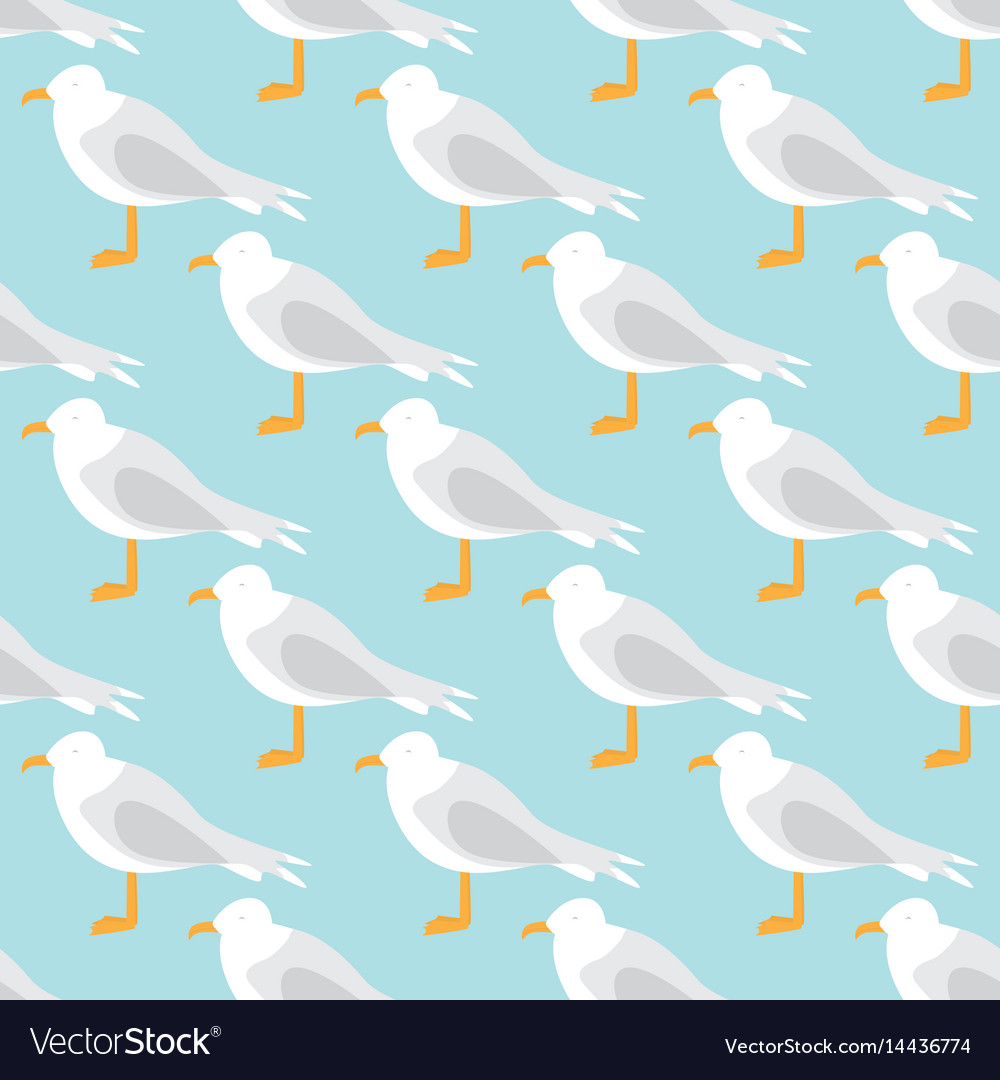 Seagull pattern Royalty Free Vector Image - VectorStock