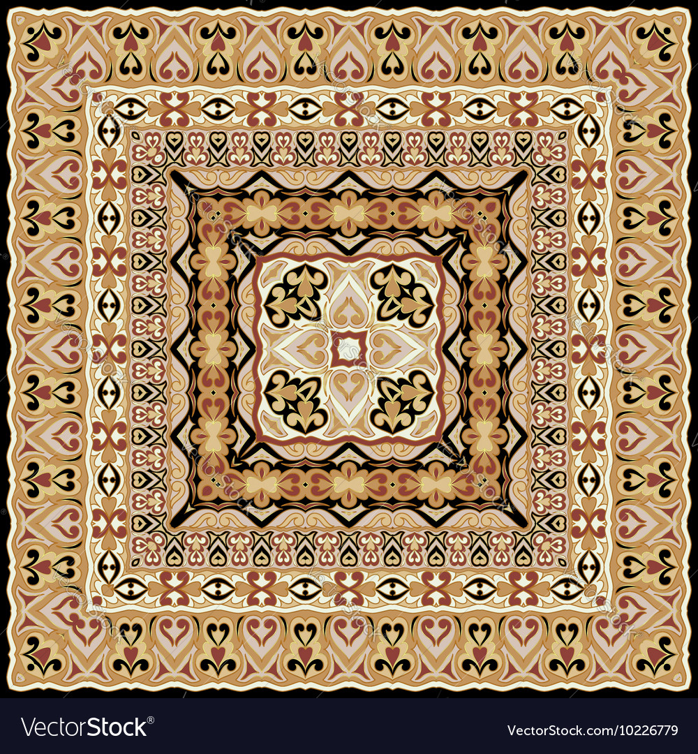 Eastern square pattern Royalty Free Vector Image
