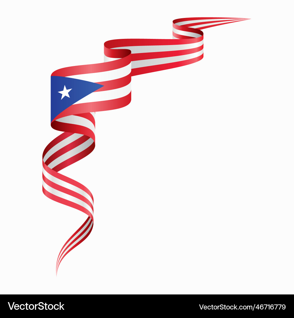Puerto rican flag wavy abstract background Vector Image