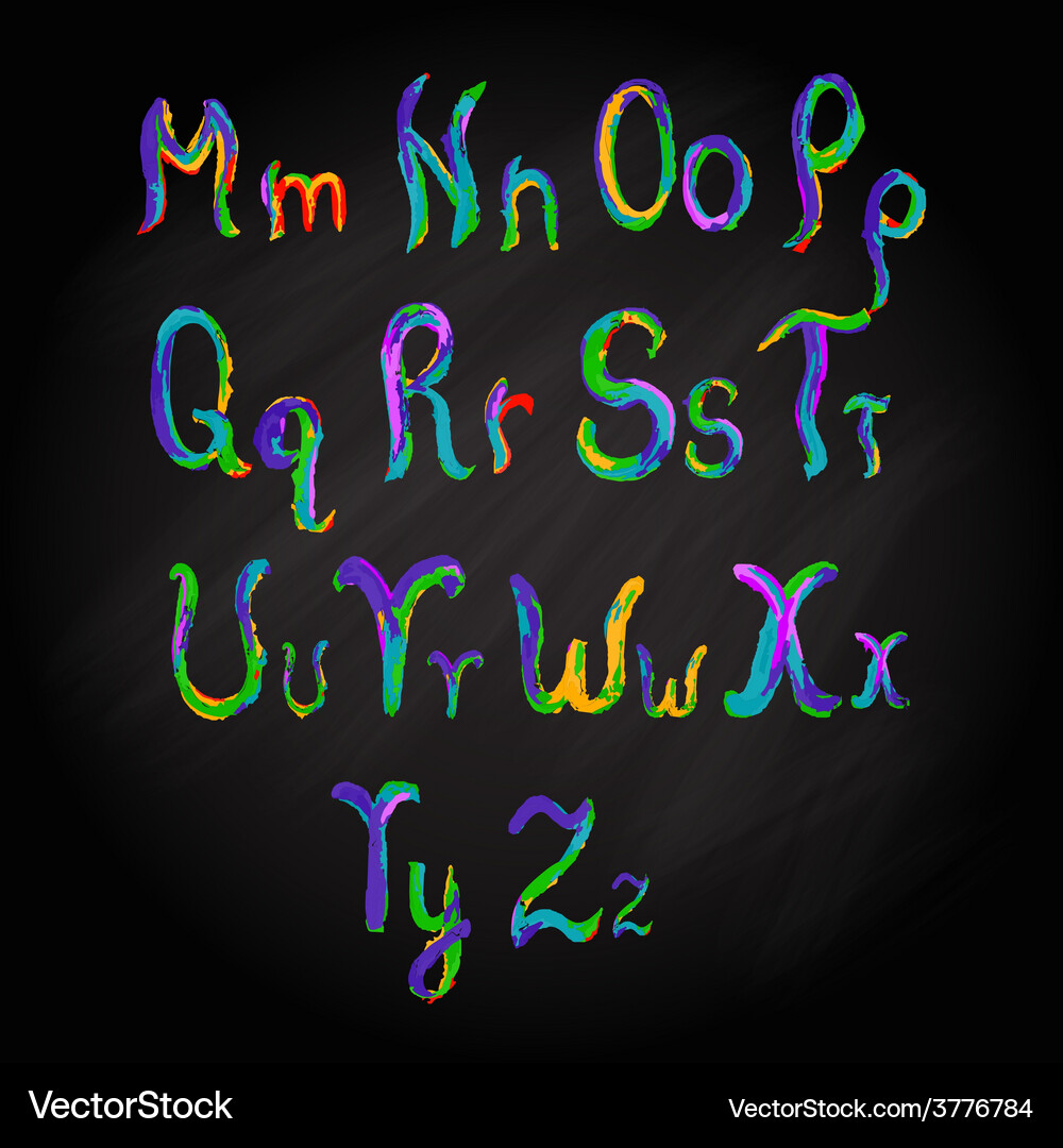 Colorful Alphabet Letters Royalty Free Vector Image