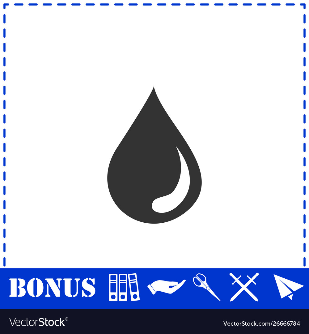 Drop icon flat Royalty Free Vector Image - VectorStock