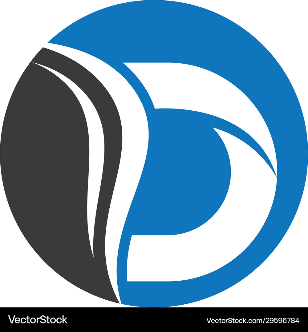 Letter d symbol design Royalty Free Vector Image