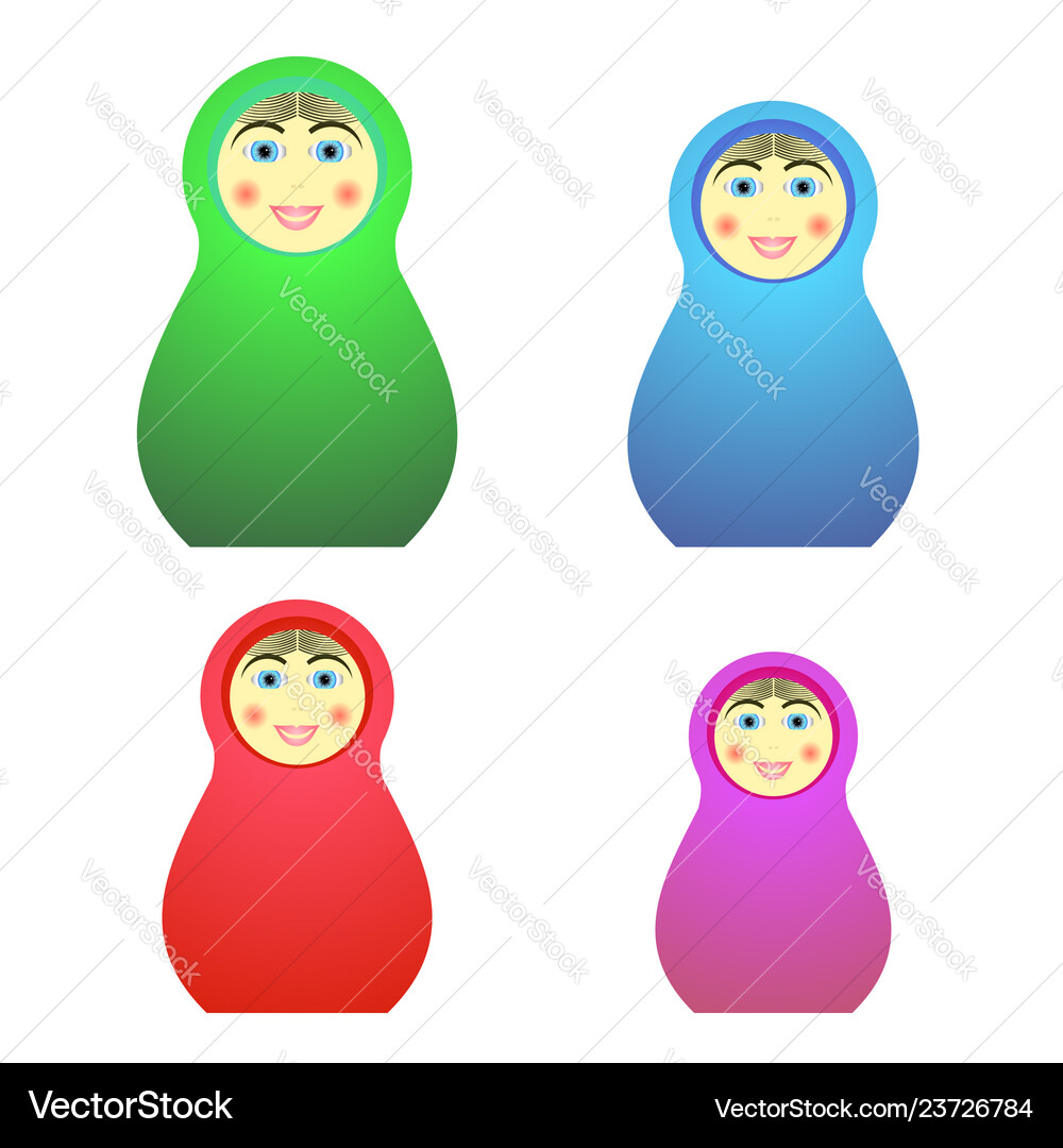 Matryoshka traditional russian symbol Royalty Free Vector