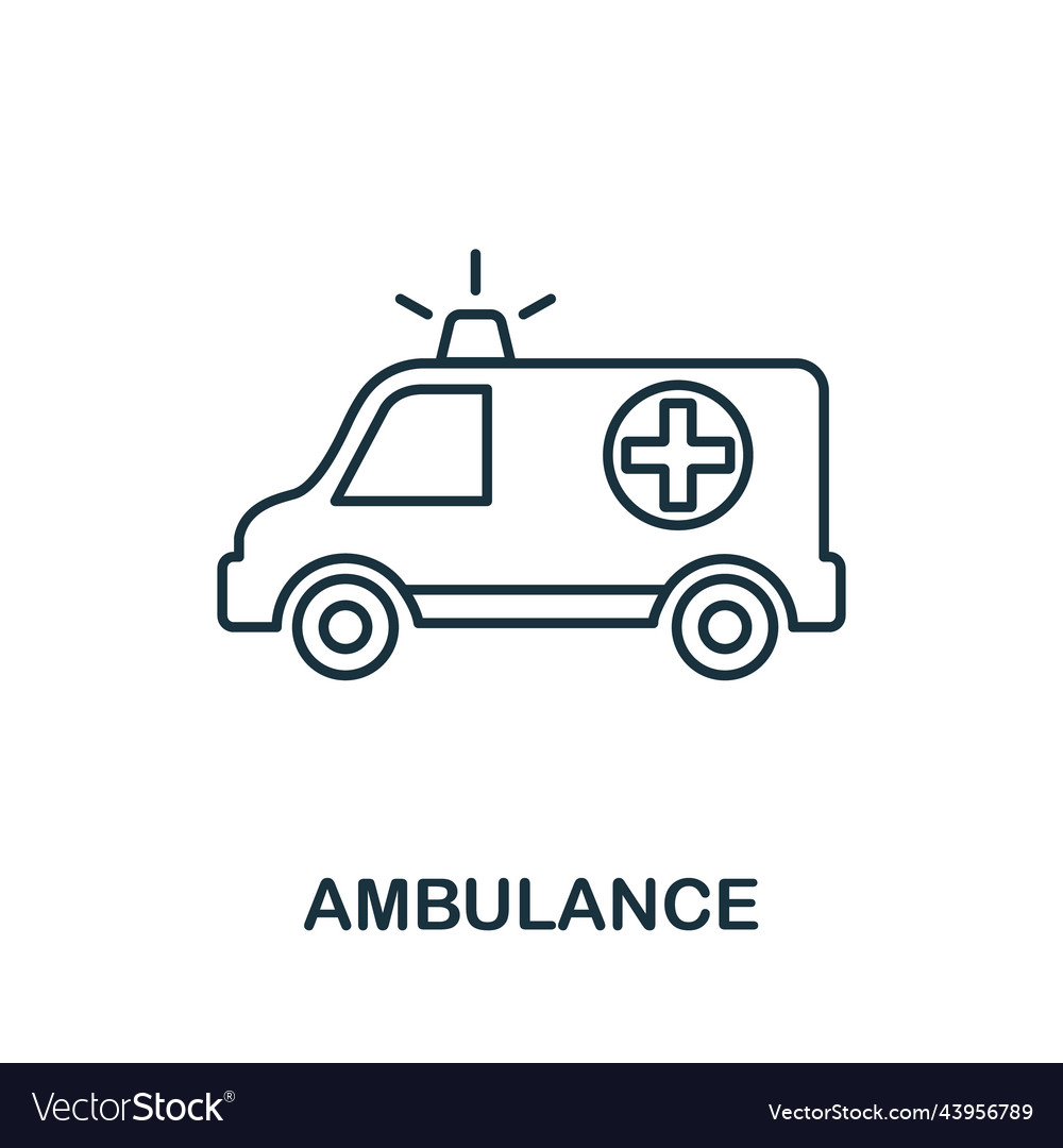 Ambulance icon simple element from medical Vector Image Ambulance icon simple element from medical Vector Image