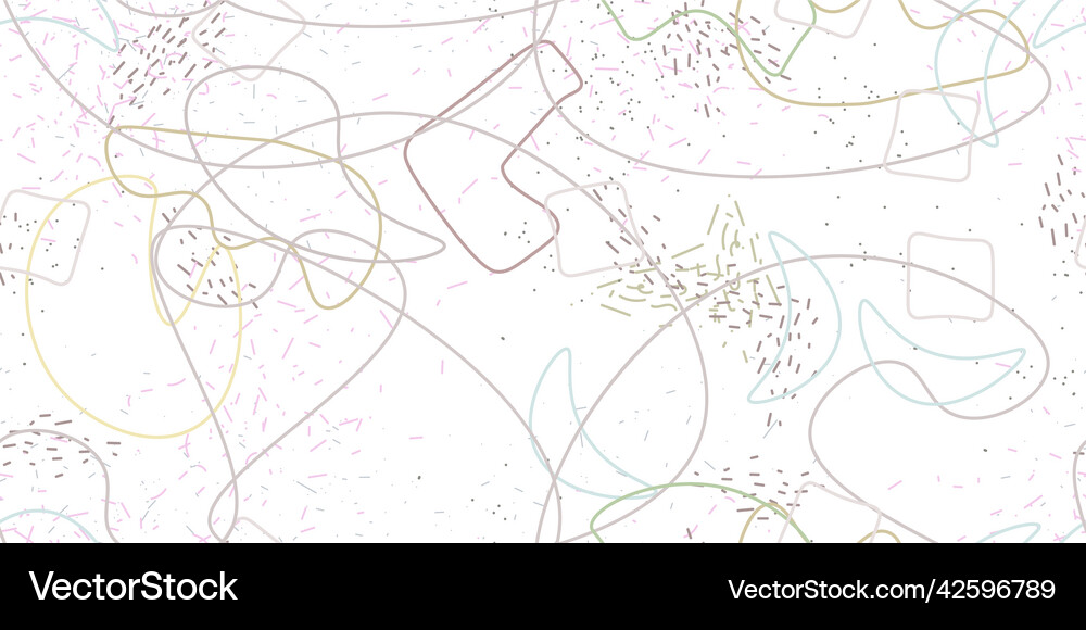 Chaotic simple seamless pattern textile one line Vector Image