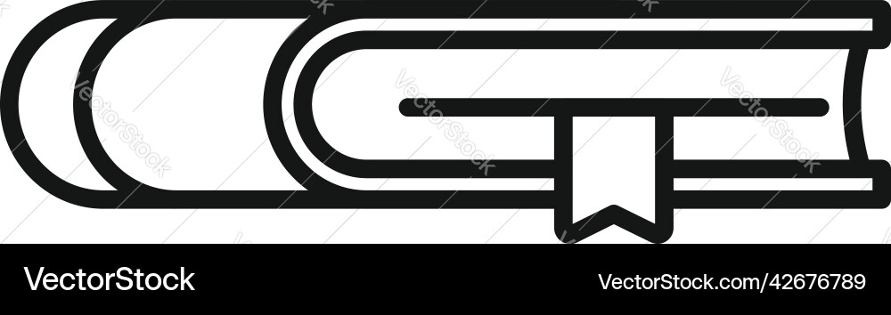 Closed book mark icon outline favorite Royalty Free Vector