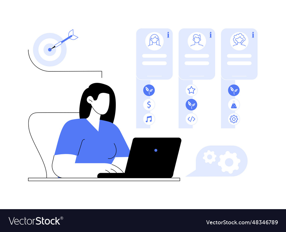 Customer Profiling Abstract Concept Royalty Free Vector