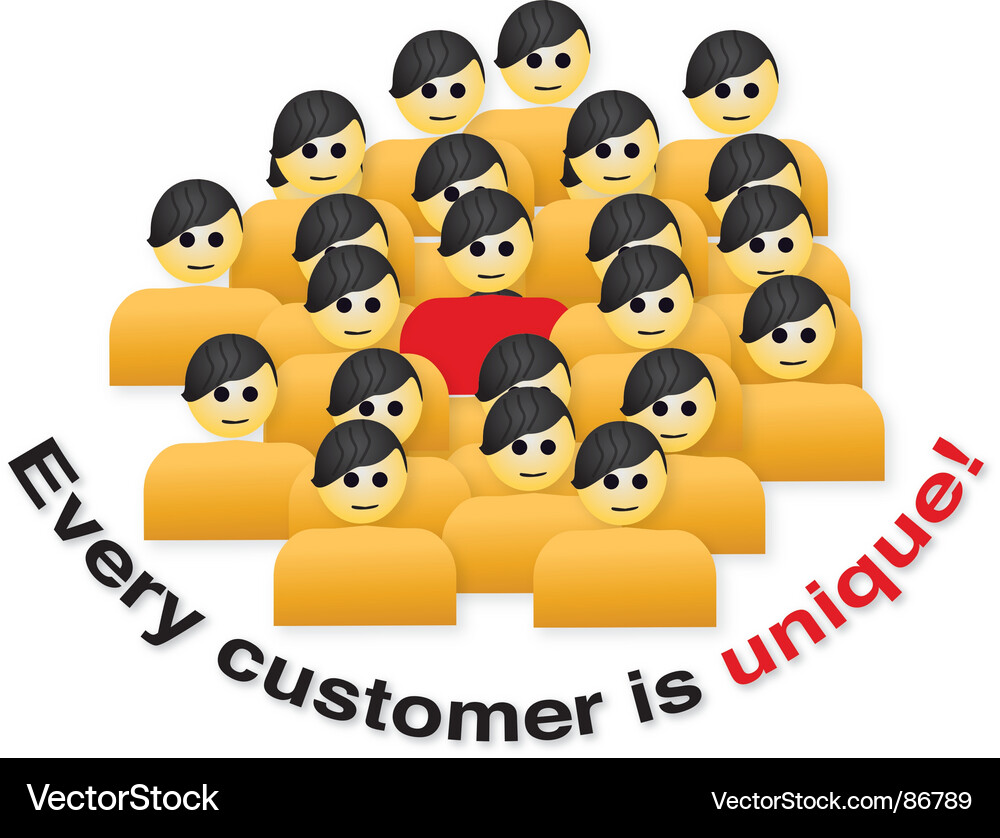 Customer unique Royalty Free Vector Image - VectorStock