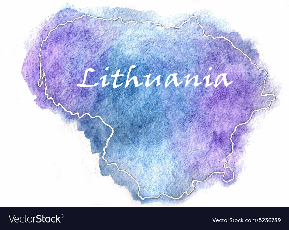 Lithuania map Royalty Free Vector Image - VectorStock