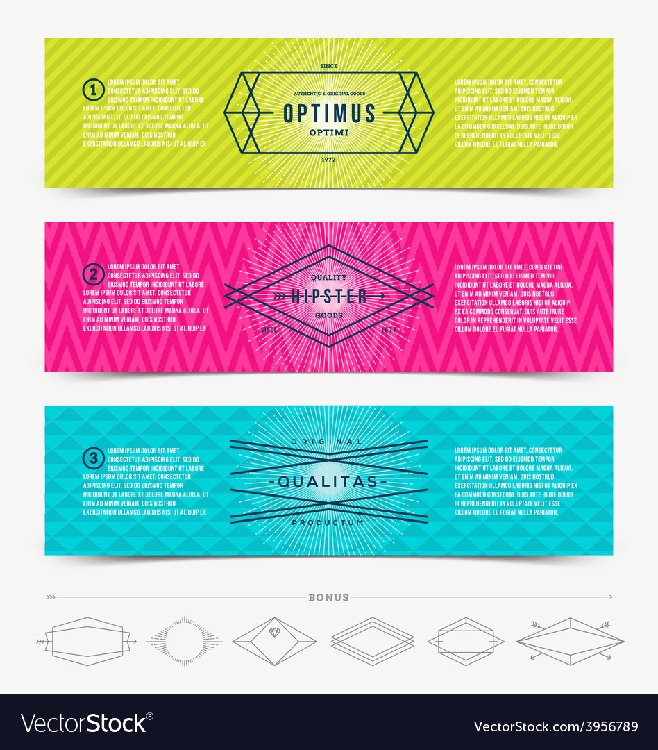 Set of abstract banner template design with line Vector Image Set of abstract banner template design with line Vector Image