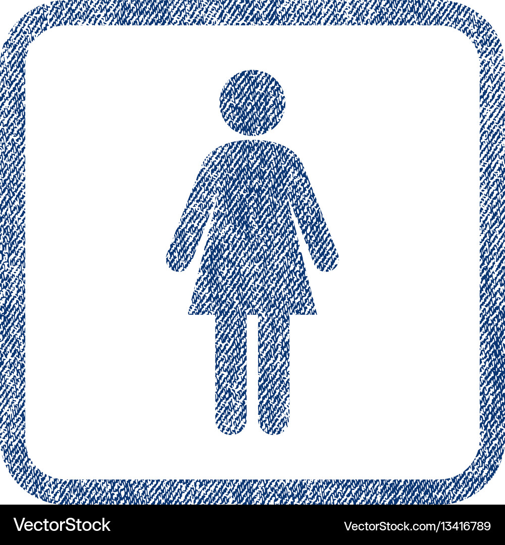 Woman fabric textured icon Royalty Free Vector Image