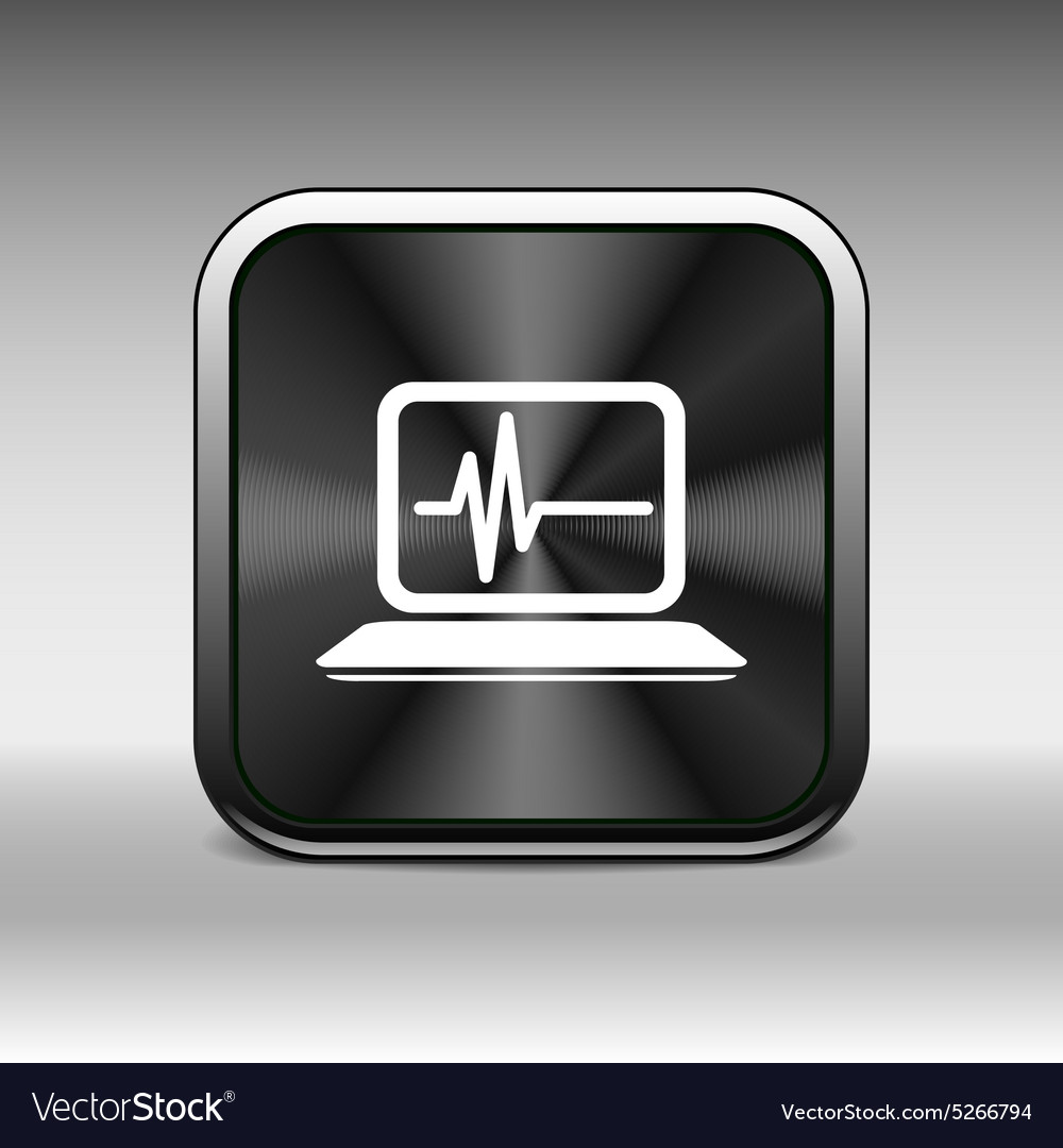 Computer diagnostics icon laptop test isolated Vector Image