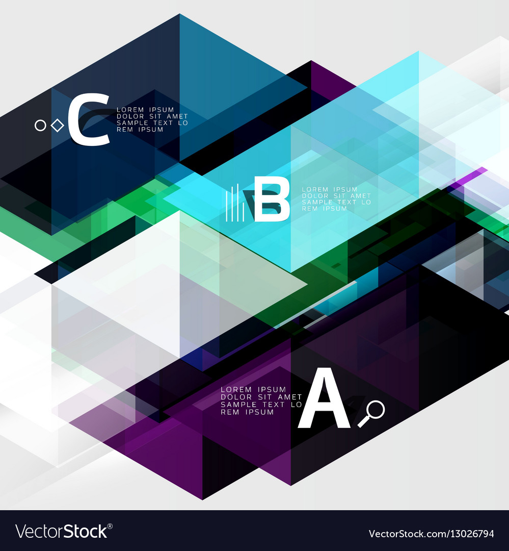 Transparent overlapping triangles Royalty Free Vector Image