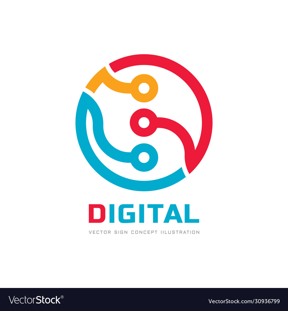 Digital processor cpu - logo template Royalty Free Vector Digital processor cpu - logo template Royalty Free Vector