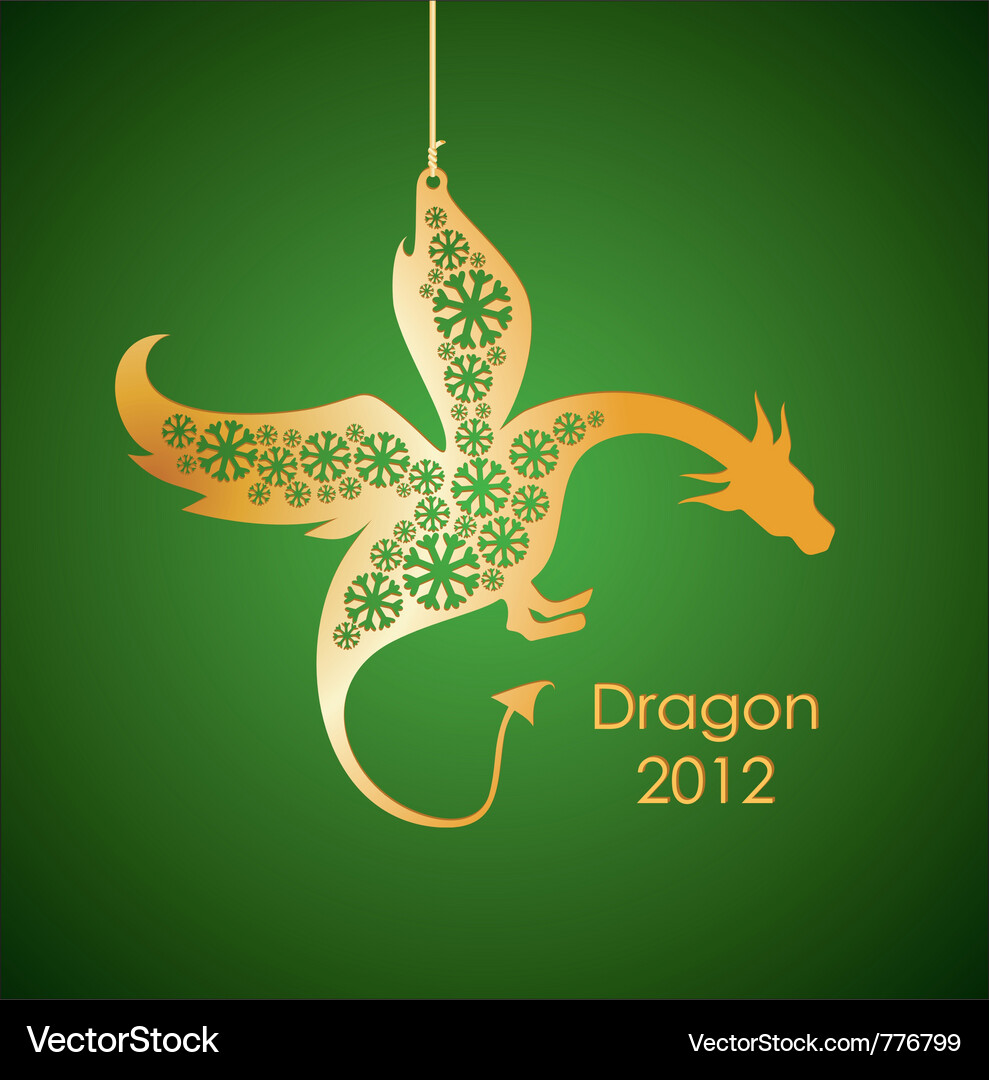Gold dragon Royalty Free Vector Image - VectorStock