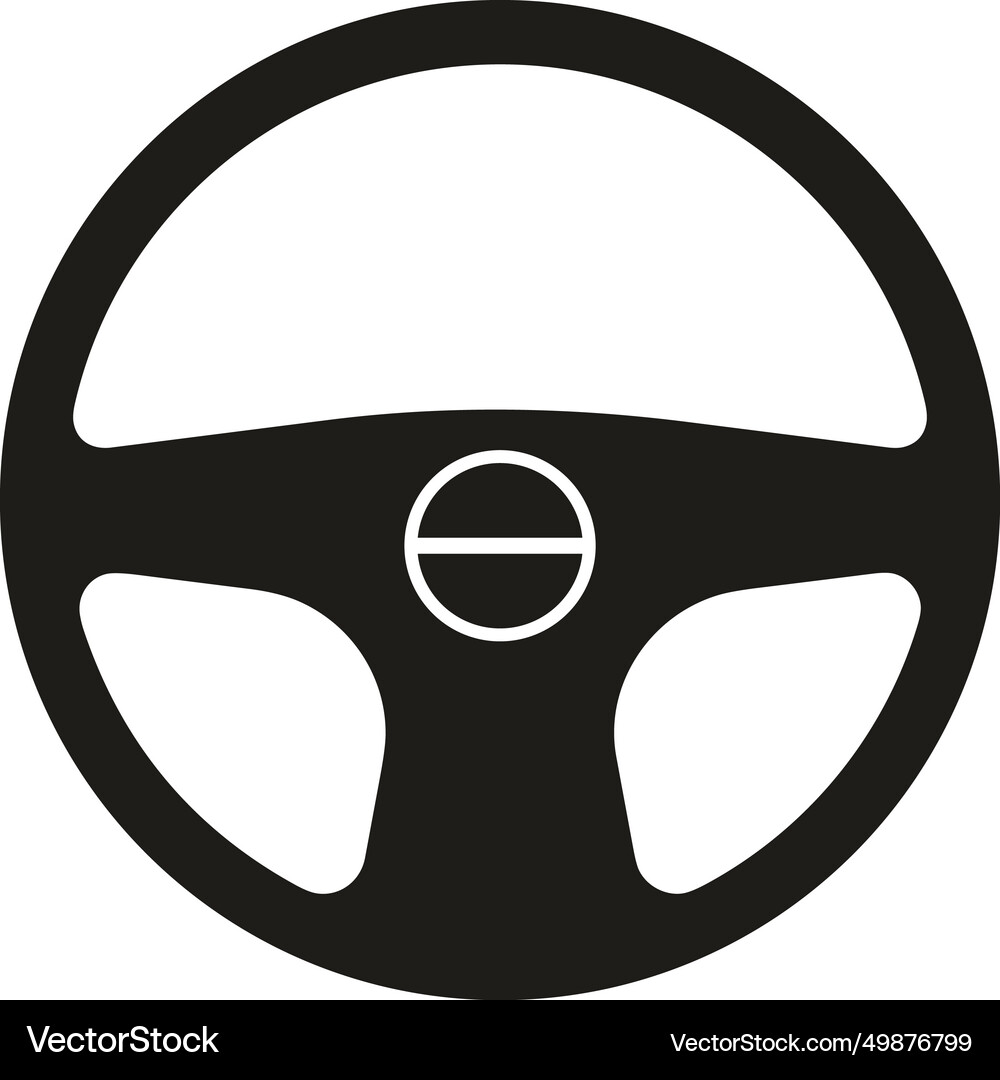 Vehicle steering icon wheel driving Royalty Free Vector