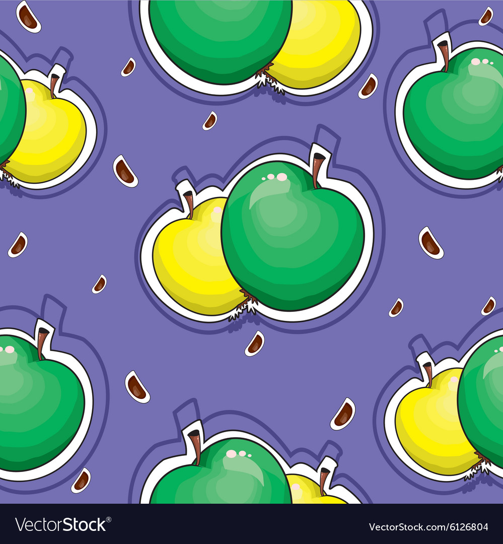 Apple pattern background Royalty Free Vector Image