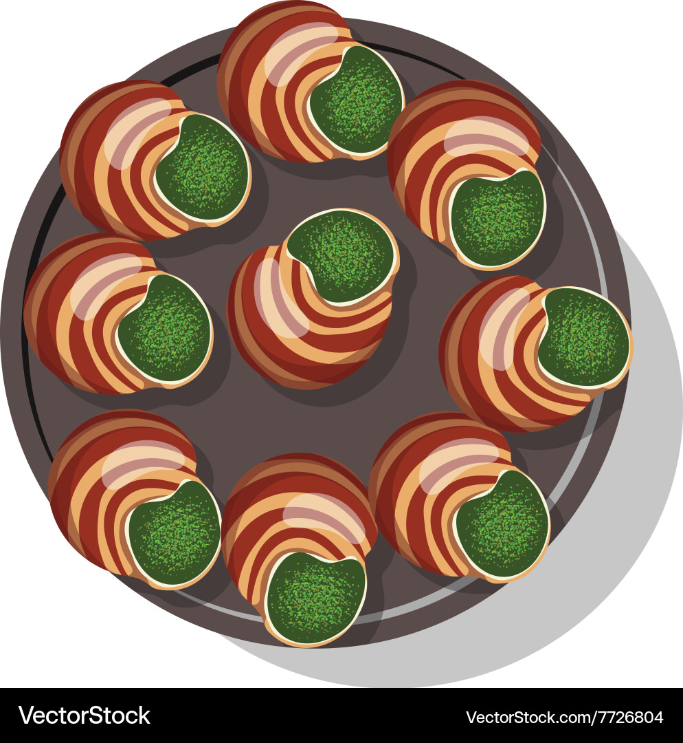 Escargot isolated on white Royalty Free Vector Image
