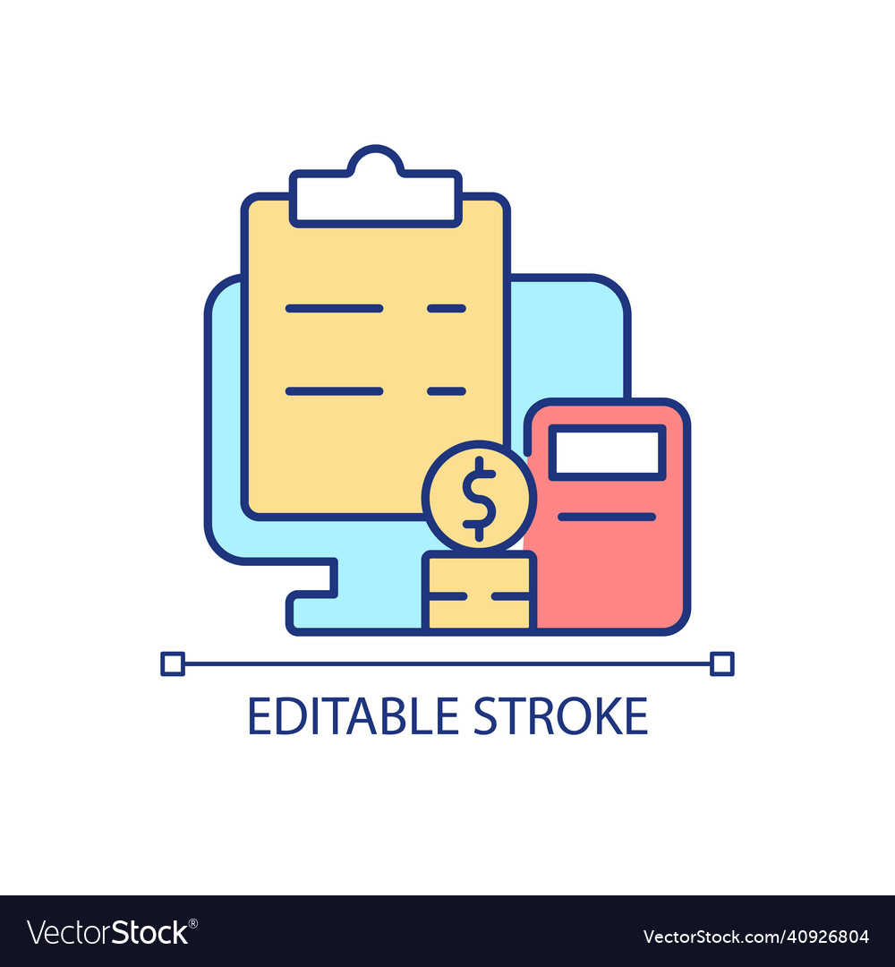 Financial management rgb color icon Royalty Free Vector Financial management rgb color icon Royalty Free Vector