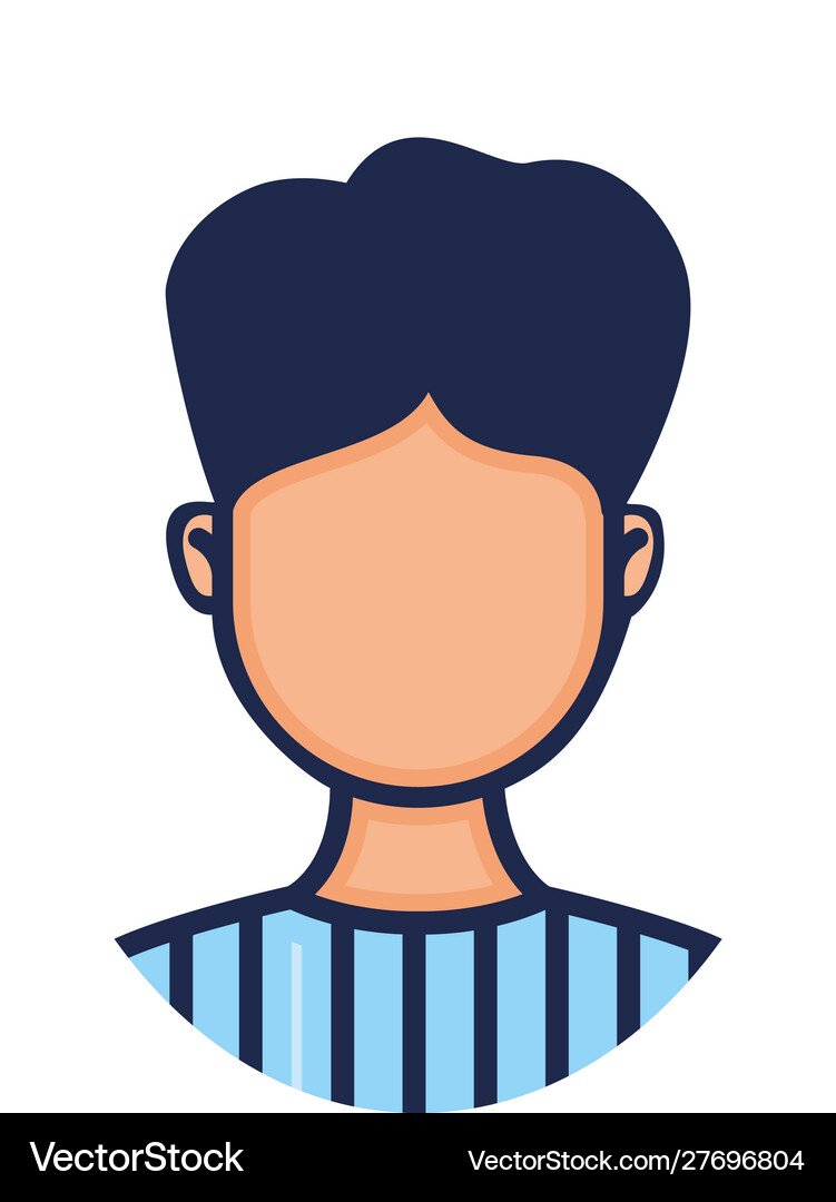 Head man face avatar character Royalty Free Vector Image