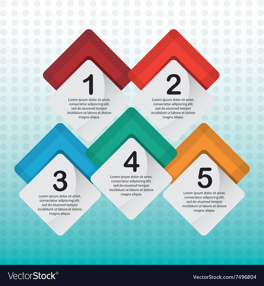 Steps icons design Royalty Free Vector Image - VectorStock