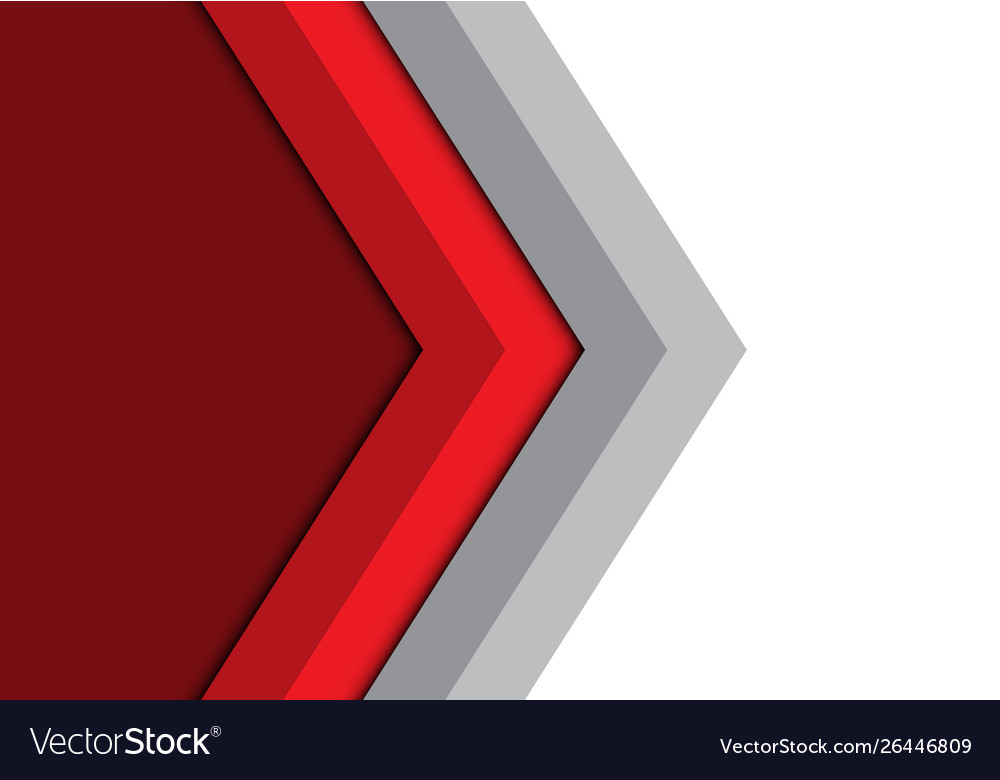 Abstract red grey arrow direction isolated Vector Image Abstract red grey arrow direction isolated Vector Image