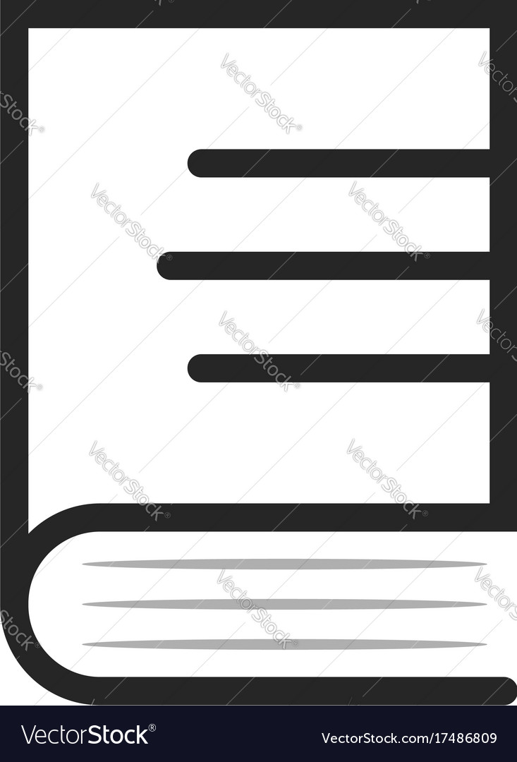 Linear book simple logo Royalty Free Vector Image