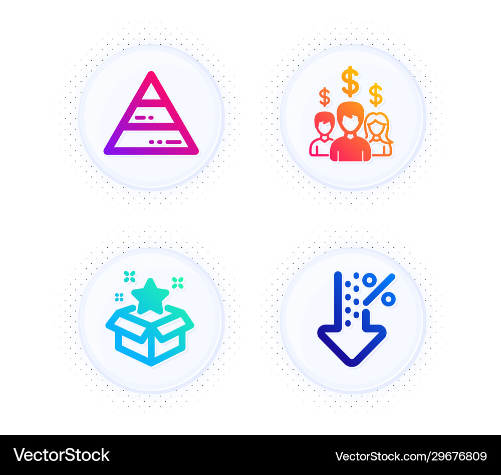 Salary employees loyalty program and pyramid Vector Image