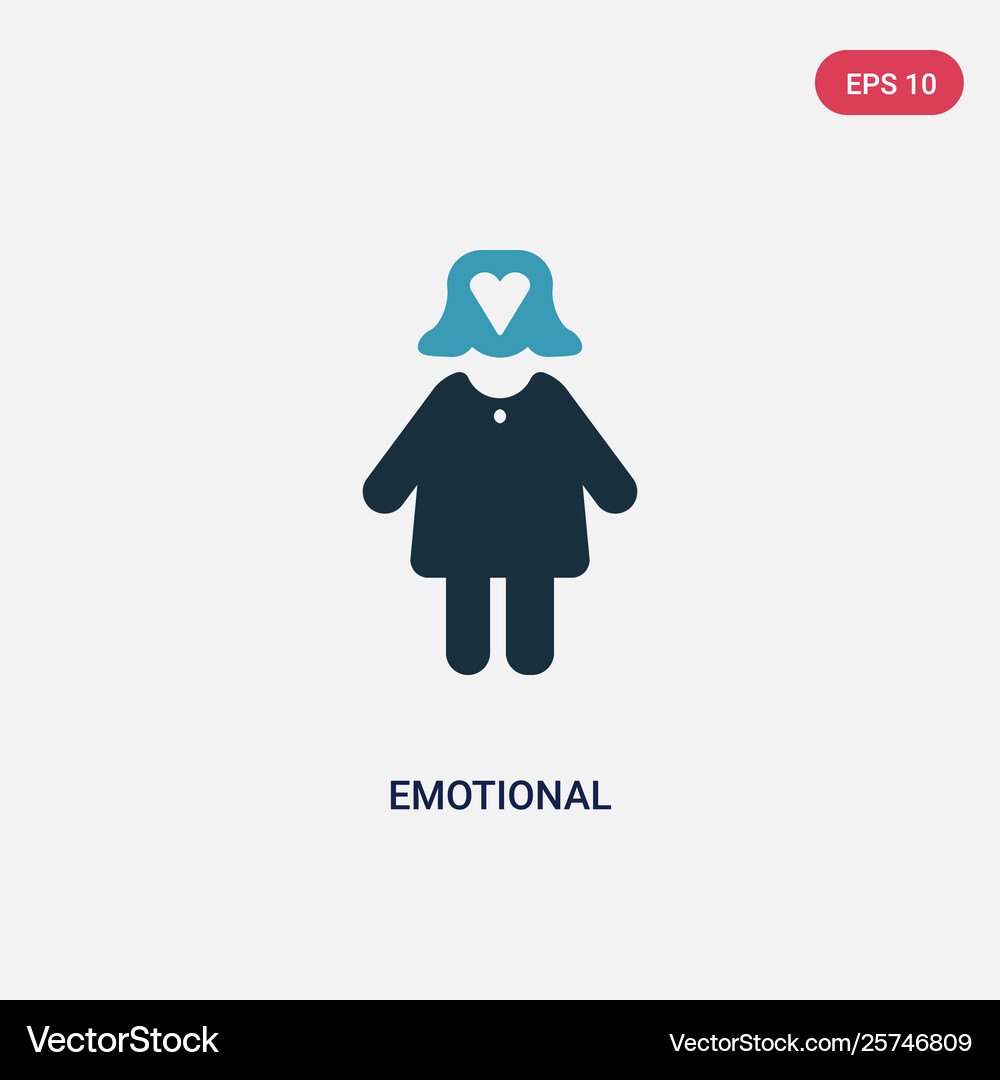 Two color emotional icon from people concept Vector Image