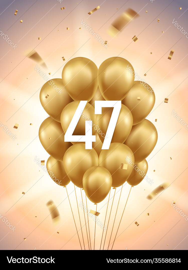 47th year anniversary background Royalty Free Vector Image