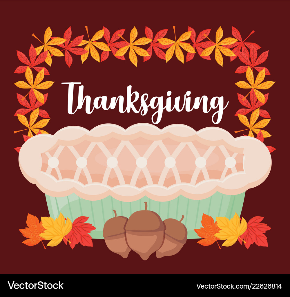 Pie apple of thanksgiving day Royalty Free Vector Image