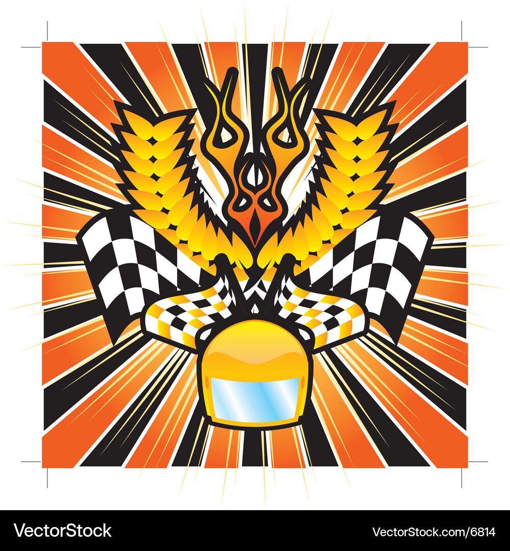 Racing Herald Emblem Royalty Free Vector Image