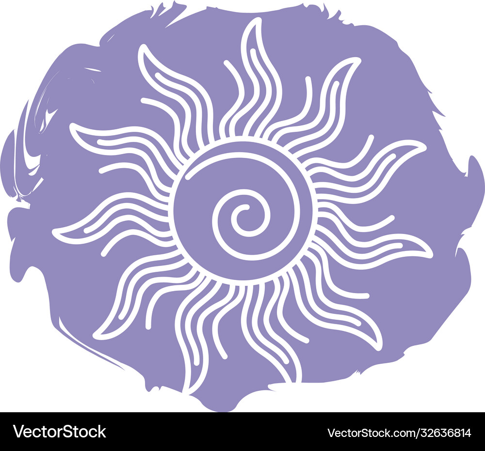 Sun zodiac symbol block style icon Royalty Free Vector Image