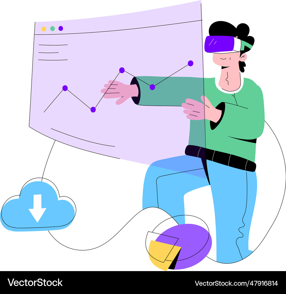 Vr trading Royalty Free Vector Image - VectorStock