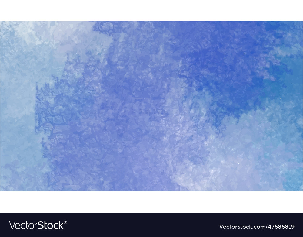 Abstract blue watercolor backgroundhand painted Vector Image