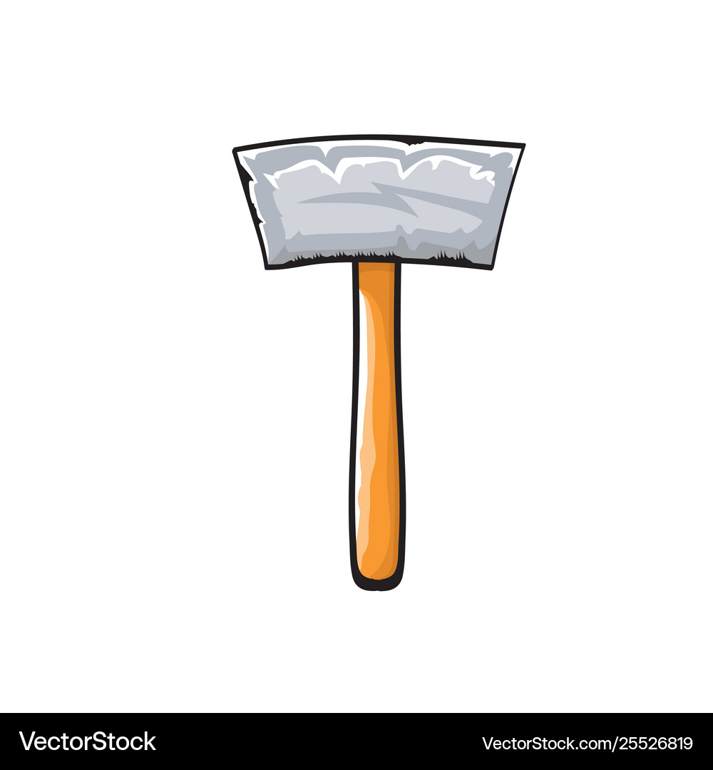 Cartoon hammer isolated on white background Vector Image