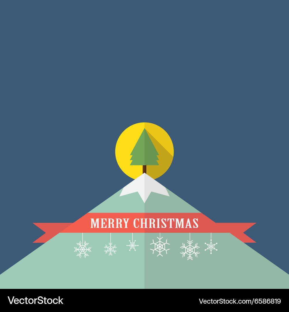 Christmas flat design Royalty Free Vector Image