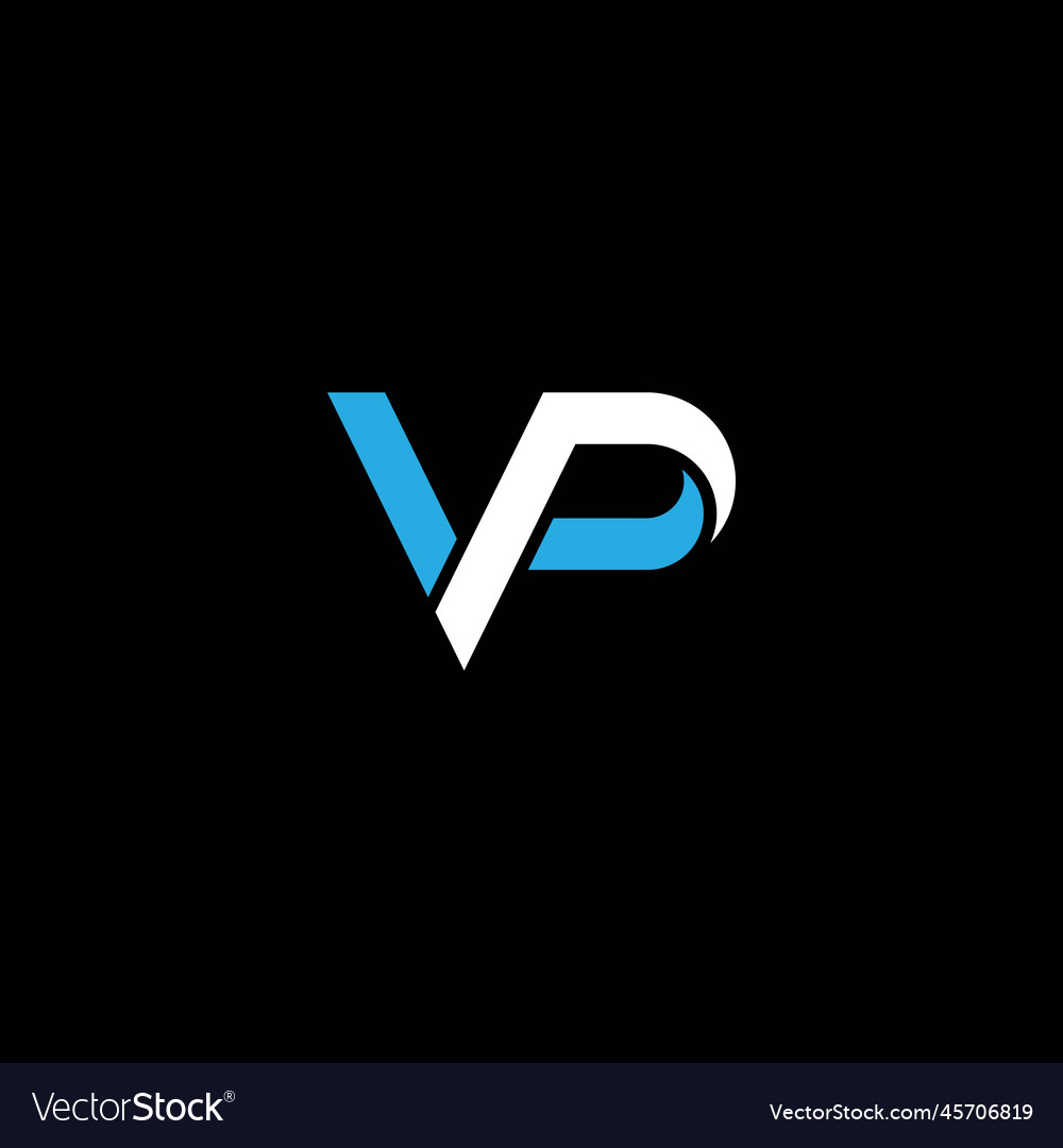 Vp or pv abstract outstanding professional Vector Image