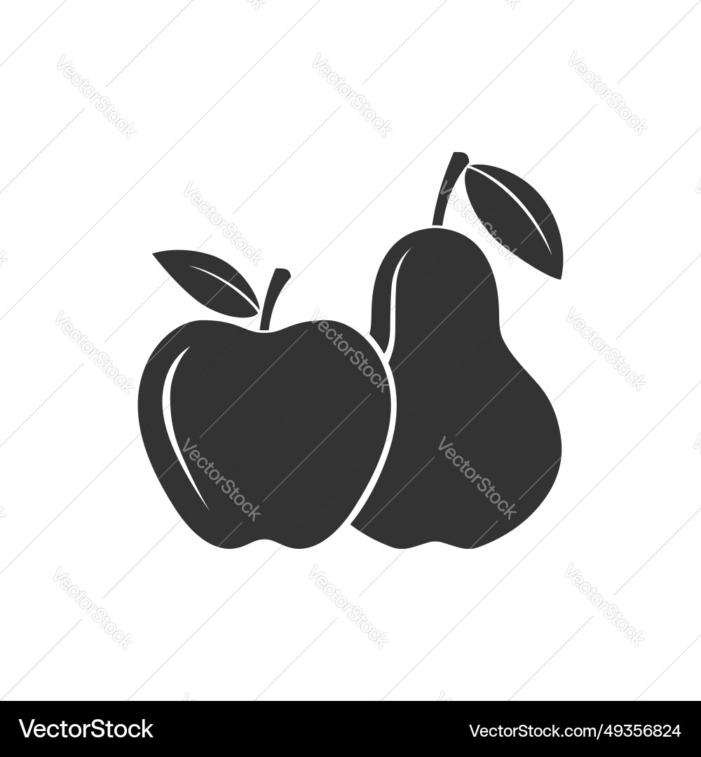 Apple and pear Royalty Free Vector Image - VectorStock