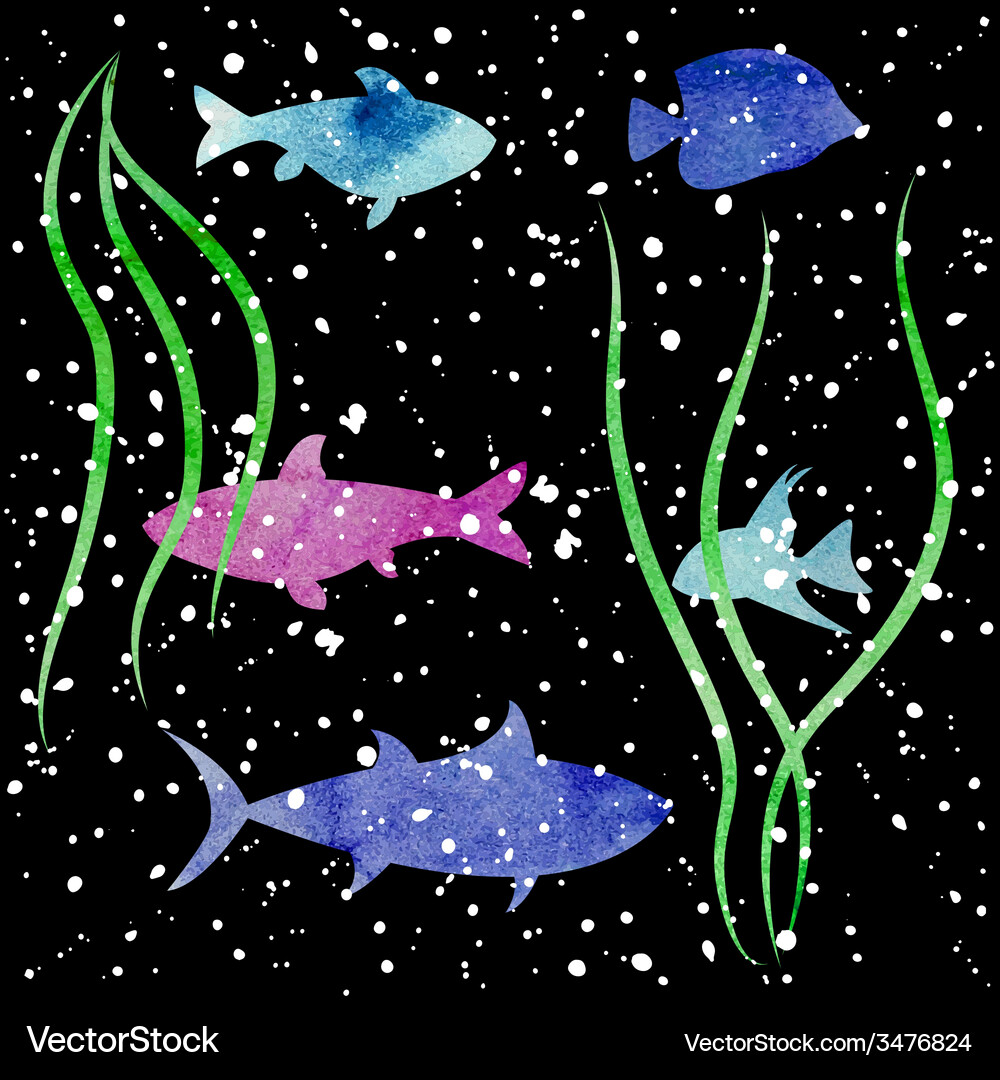 Blue fish Royalty Free Vector Image - VectorStock
