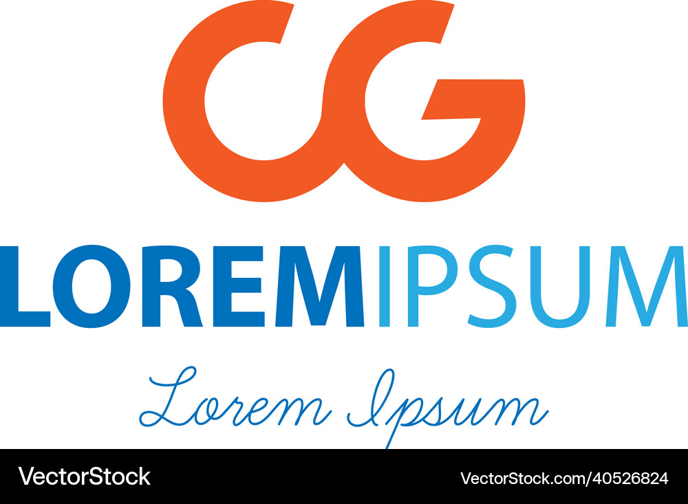 Cg logo design Royalty Free Vector Image - VectorStock