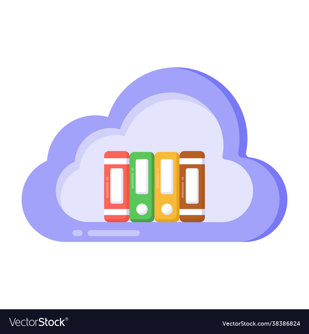 Cloud library Royalty Free Vector Image - VectorStock