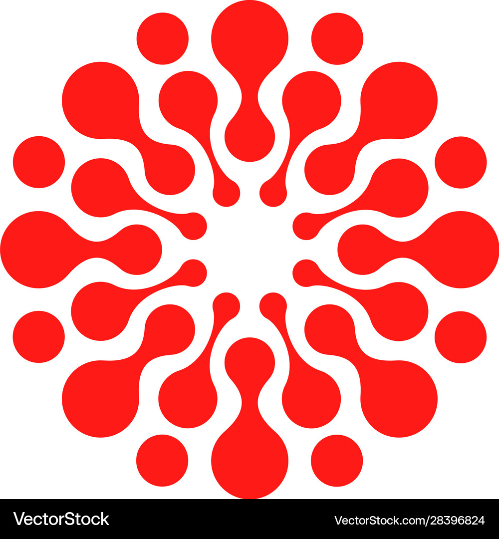 Modern logo circles round Royalty Free Vector Image