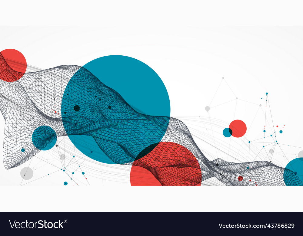 Abstract wave is made in a frame style template Vector Image